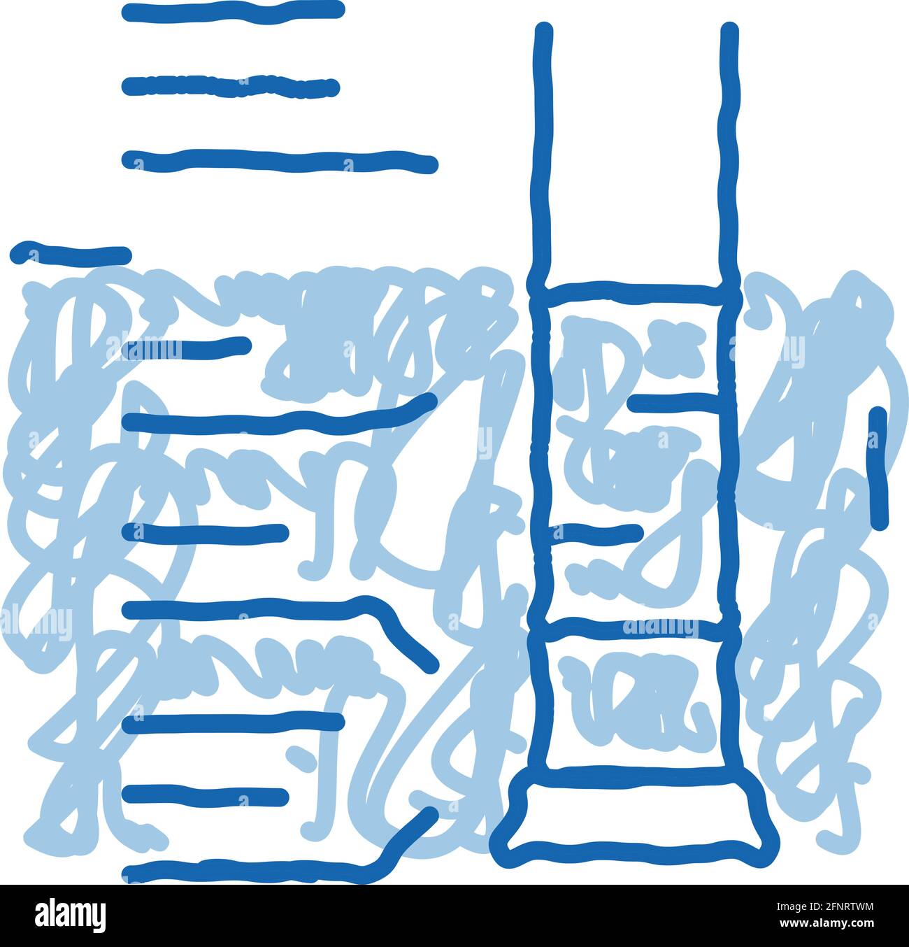 house foundation structure doodle icon hand drawn illustration Stock ...