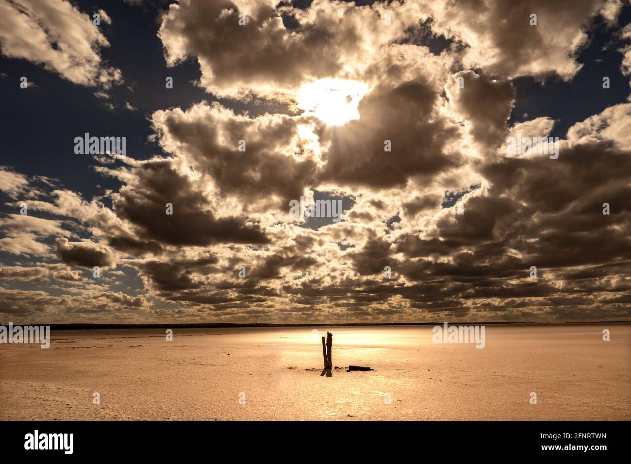 Lake Tyrrell Victoria Australia . A salt crusted often dry lake in the ...