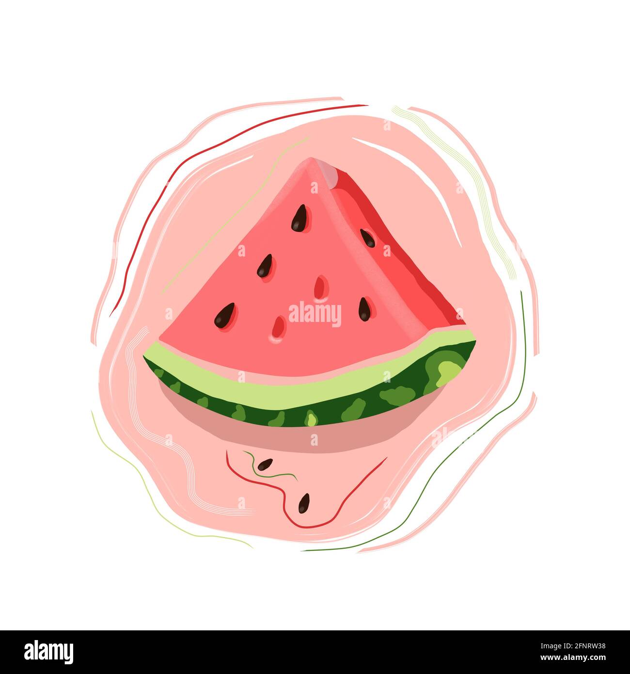 Watermelon fruit cartoon illustration Cut Out Stock Images & Pictures ...