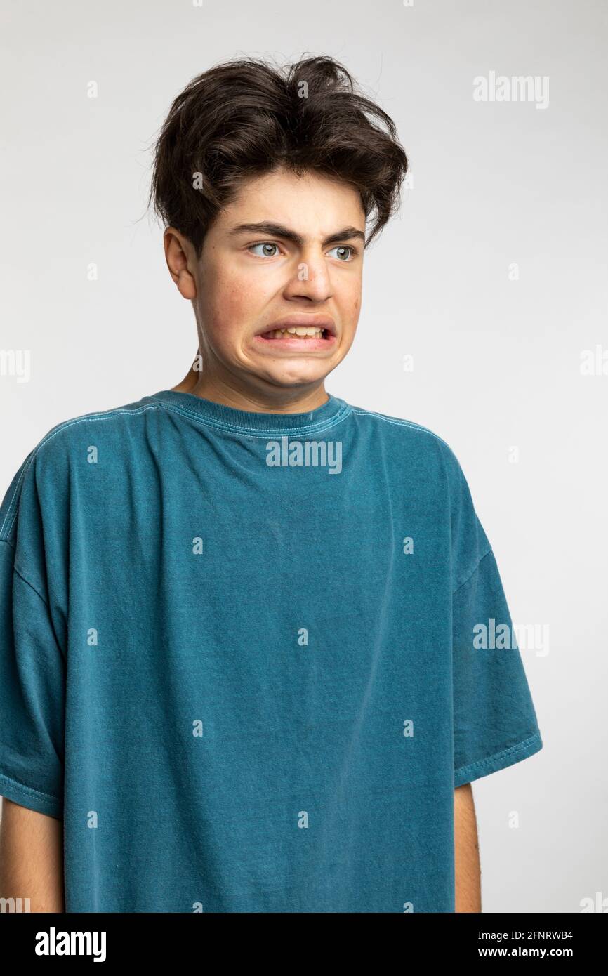 Nervous boy one person hi-res stock photography and images - Alamy