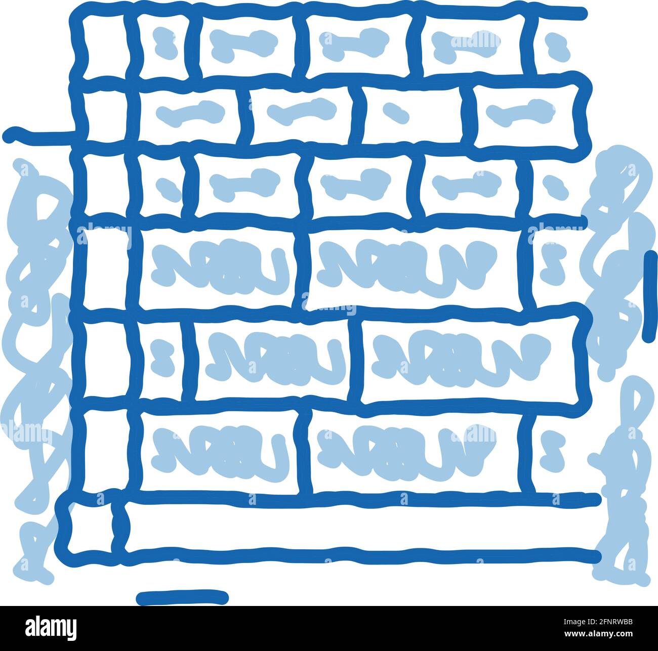 block foundation doodle icon hand drawn illustration Stock Vector Image ...