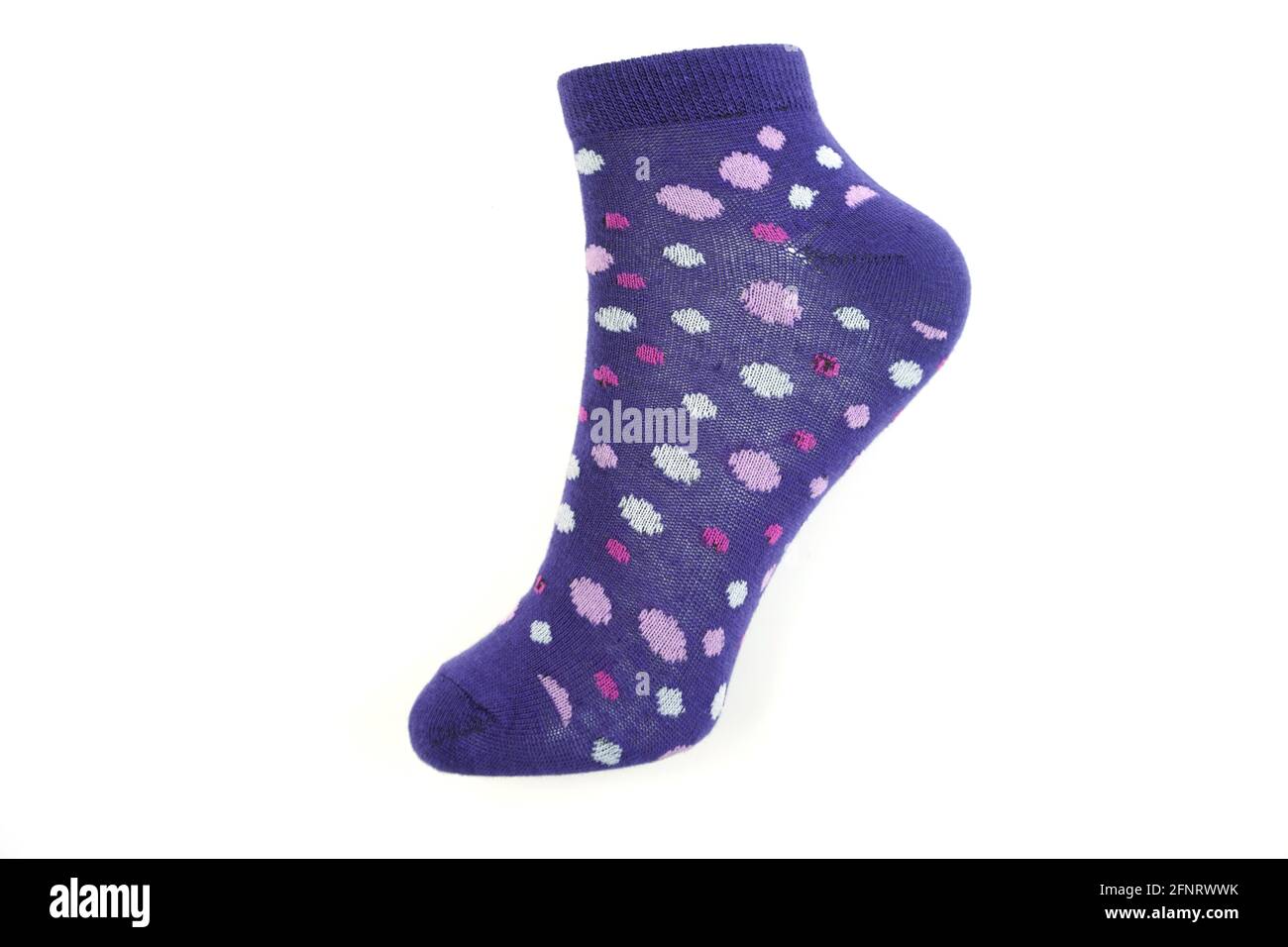 purple sock isolated on white background Stock Photo - Alamy