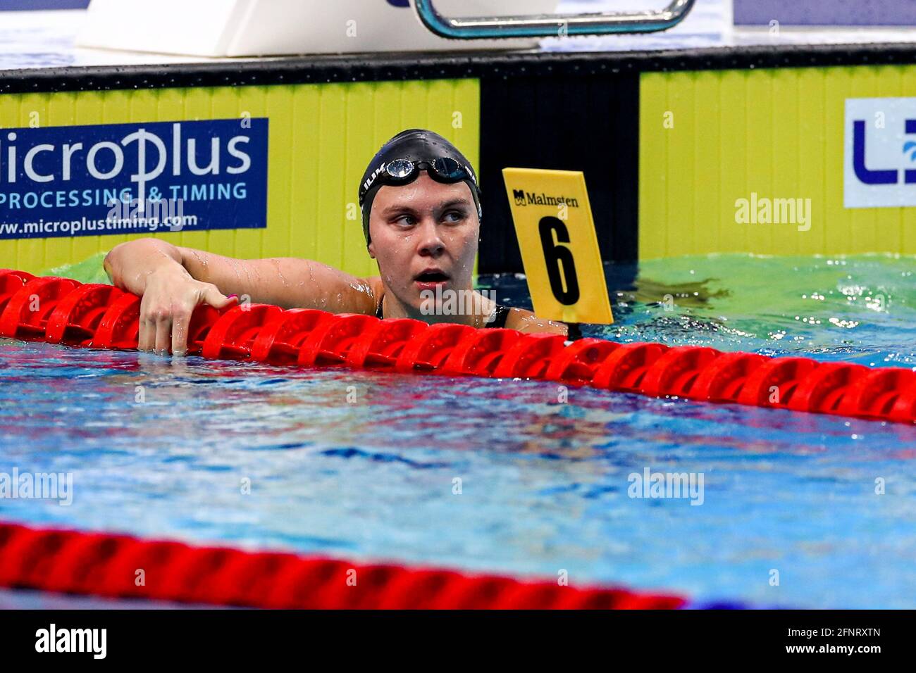 BUDAPEST, HUNGARY - MAY 17: Maria Romanjuk of Estland competing at the ...