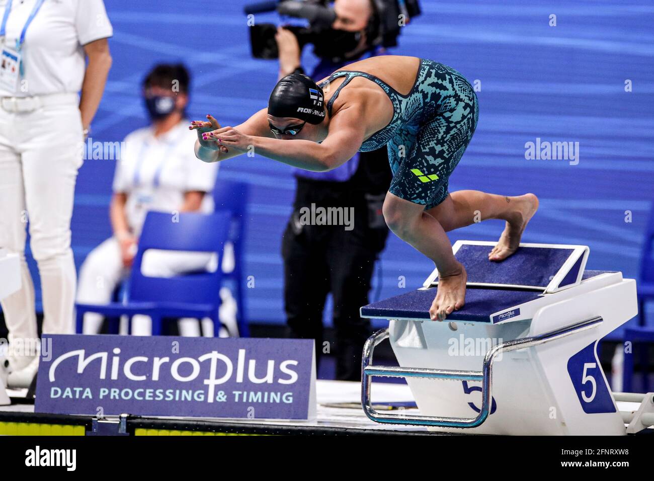 BUDAPEST, HUNGARY - MAY 17: Maria Romanjuk of Estland competing at the ...