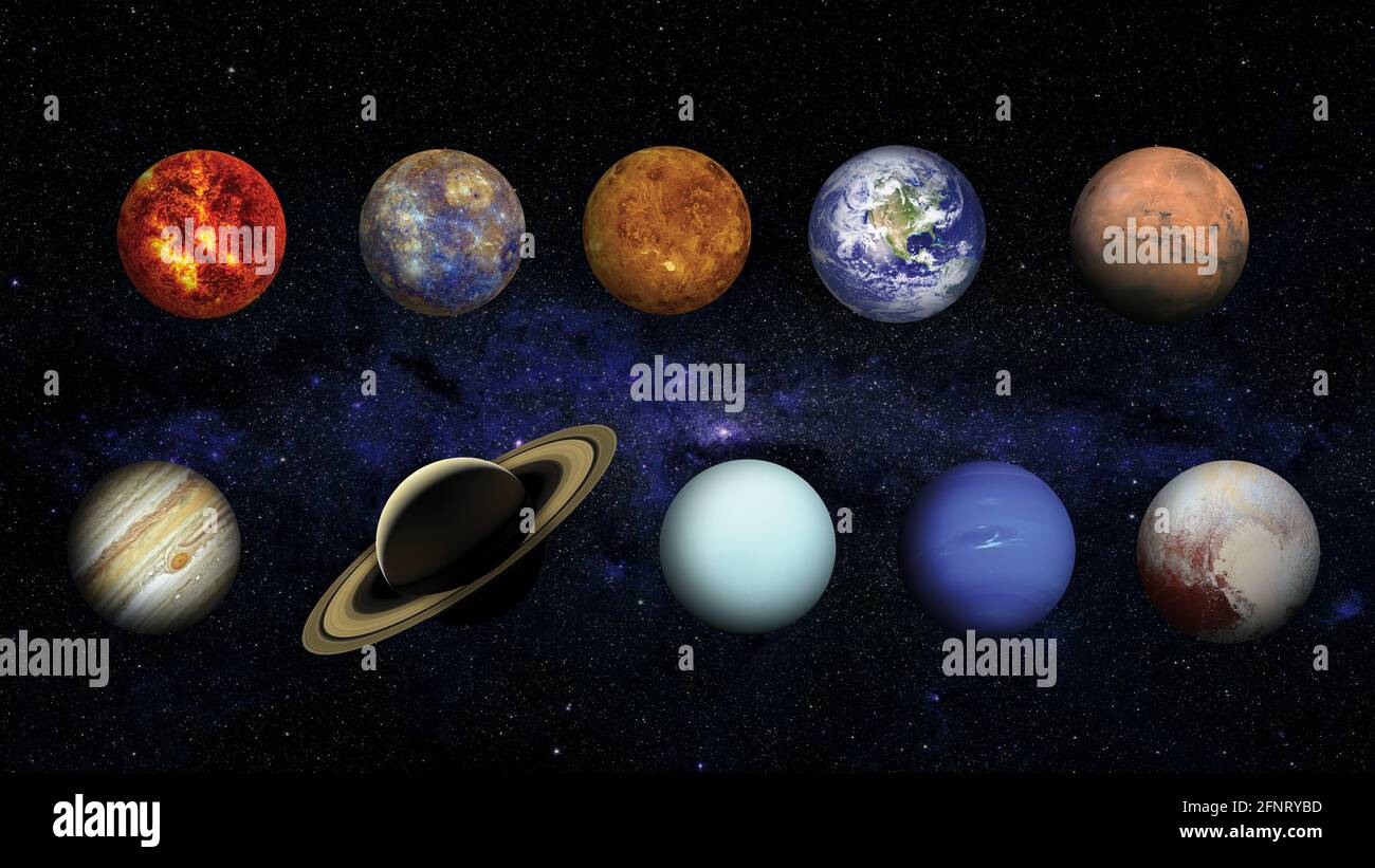Solar system. Elements of this image furnished by NASA Stock Photo - Alamy