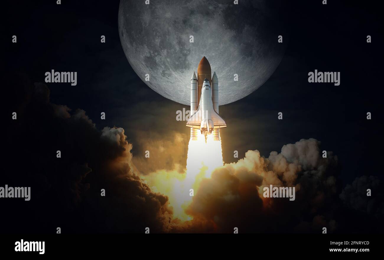 Space Rocket Ship Wallpaper Background High Resolution Stock ...