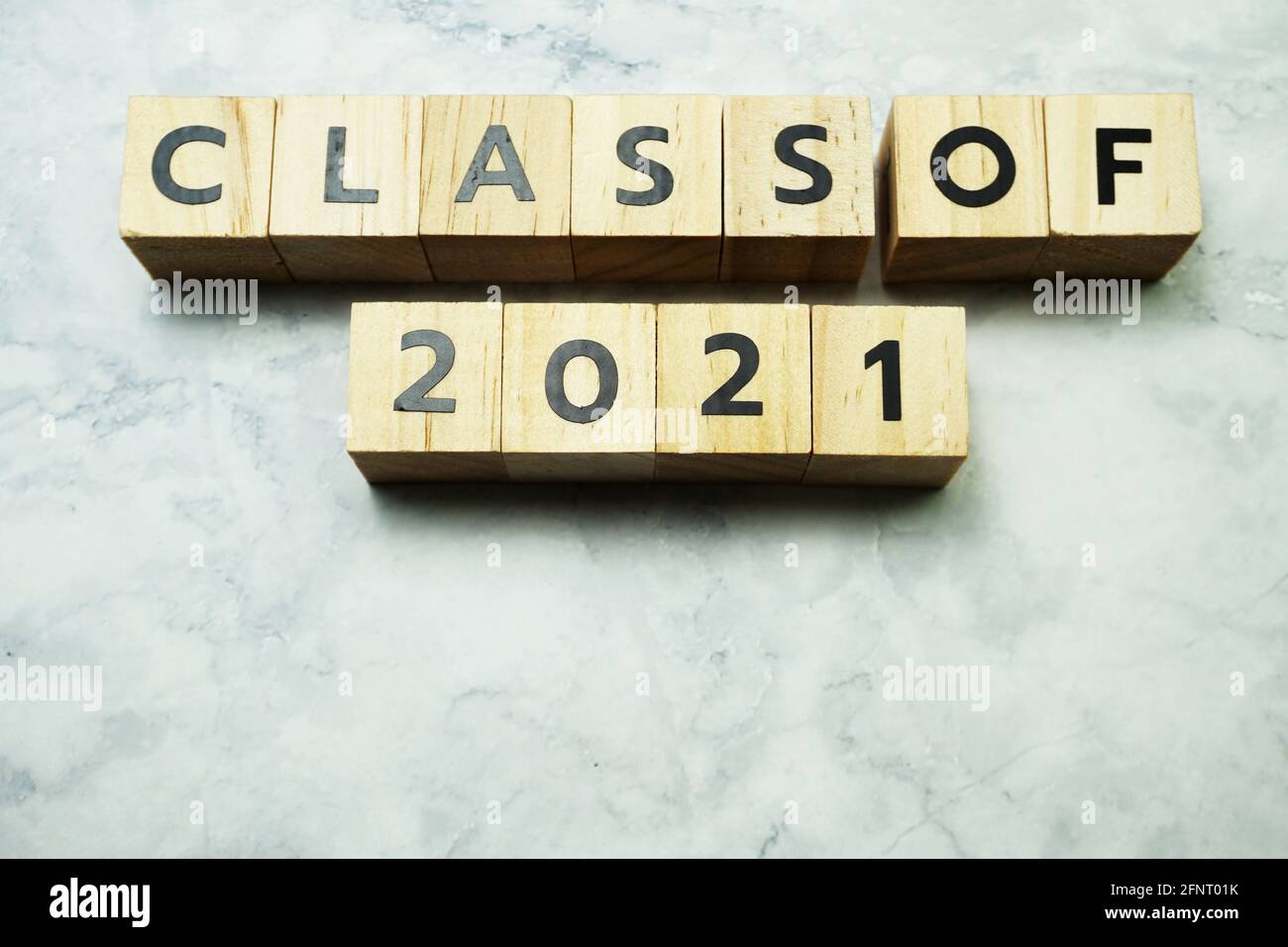 Class of 2021 alphabet letters on marble background Stock Photo - Alamy
