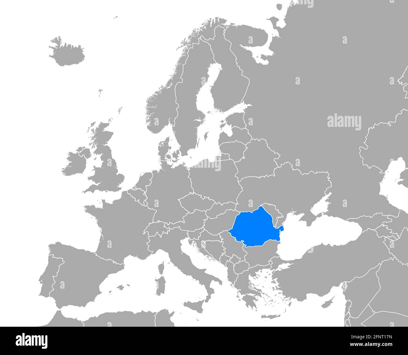Map of Romania in Europe Stock Photo - Alamy
