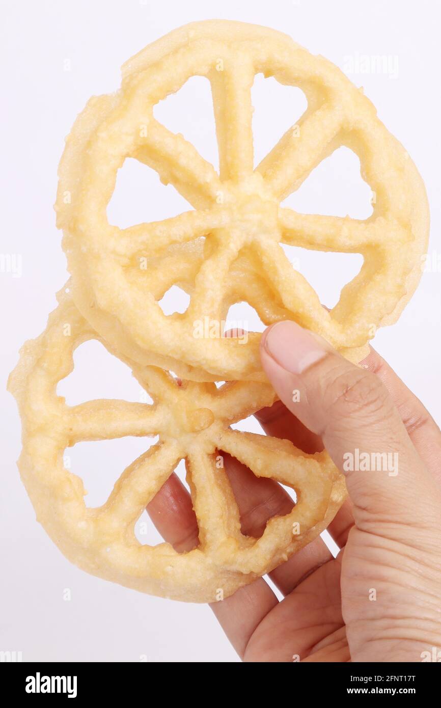 Delicious Kembang Goyang, Traditional Indonesian Crackers Stock Photo ...