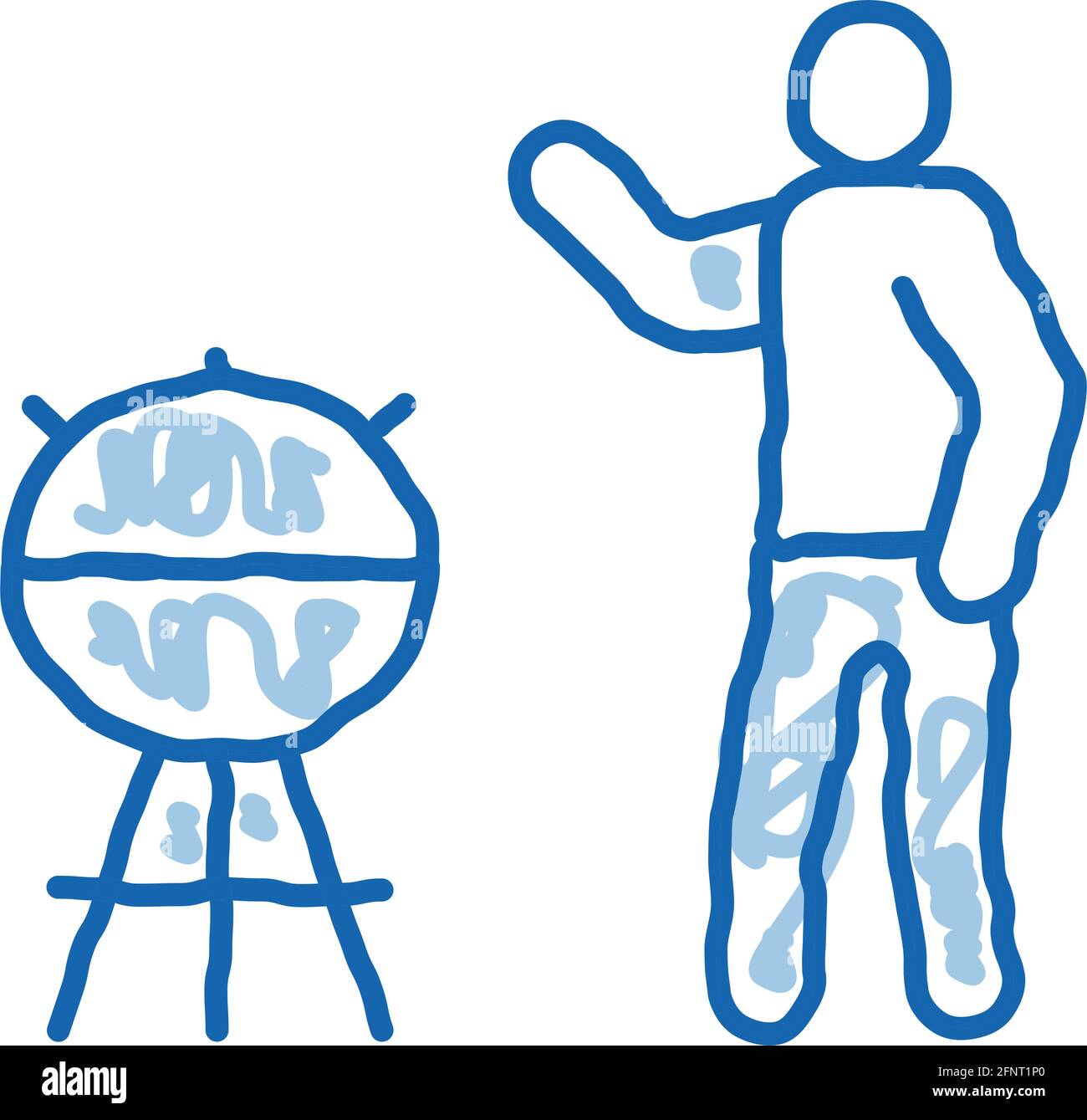 Human cooking bbq icon hi-res stock photography and images - Alamy