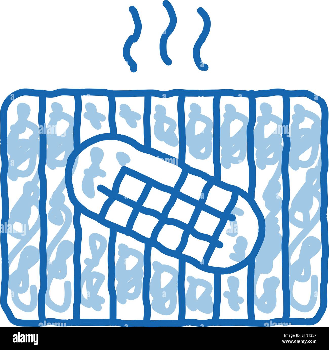 frying bread doodle icon hand drawn illustration Stock Vector Image ...
