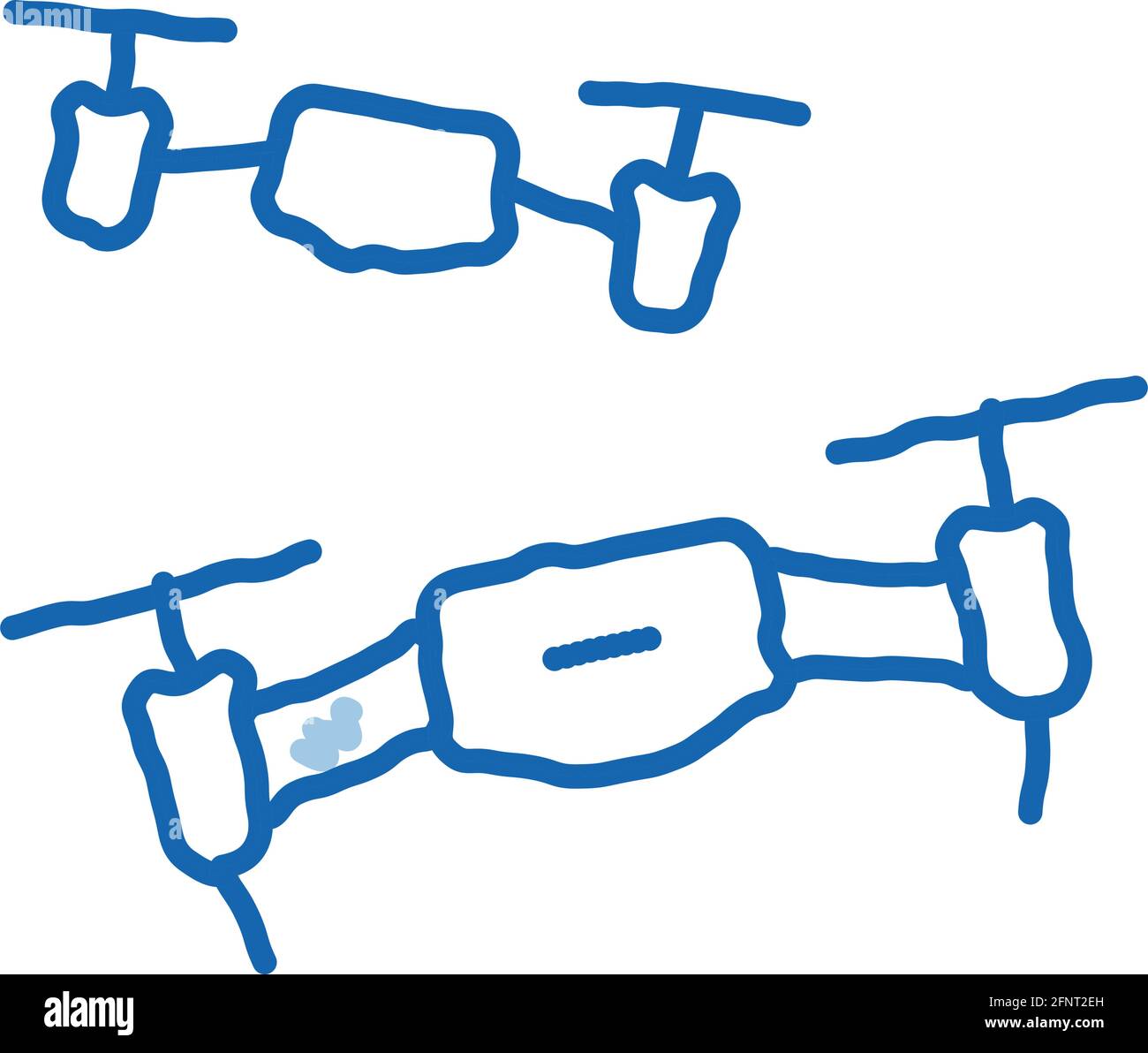 drone racing doodle icon hand drawn illustration Stock Vector Image ...