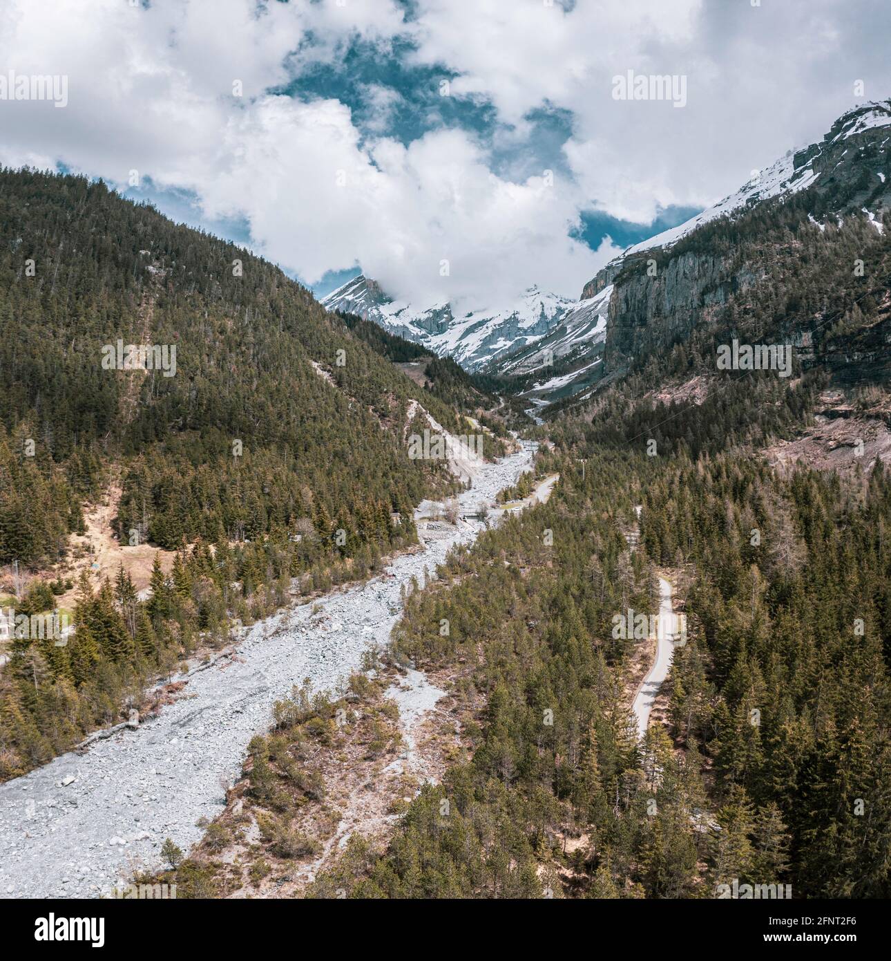 High alpine lake of Oeschinensee in Kandersteg, Switzerland. The ...