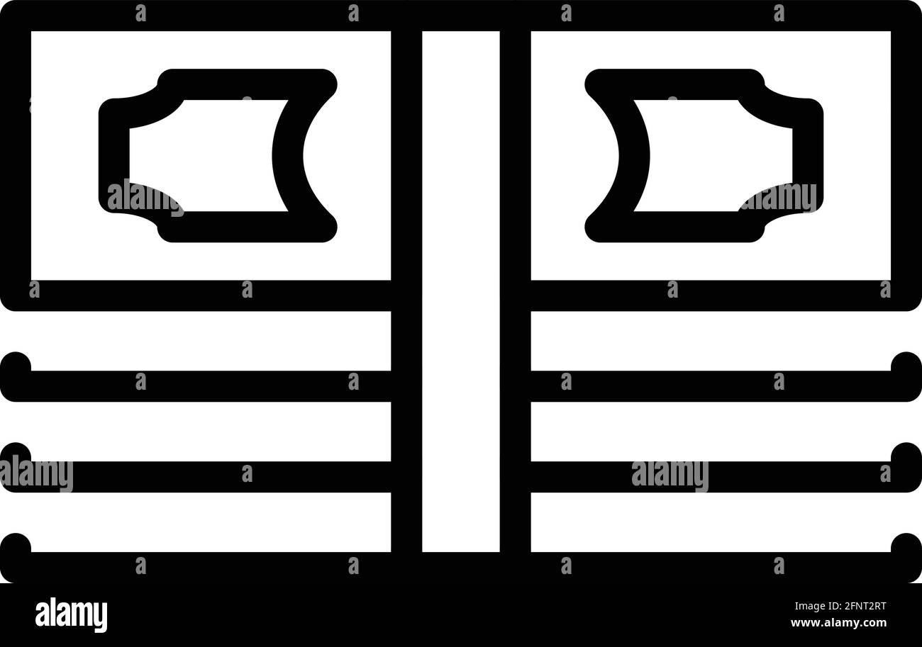 Cash money icon. Outline Cash money vector icon for web design isolated ...