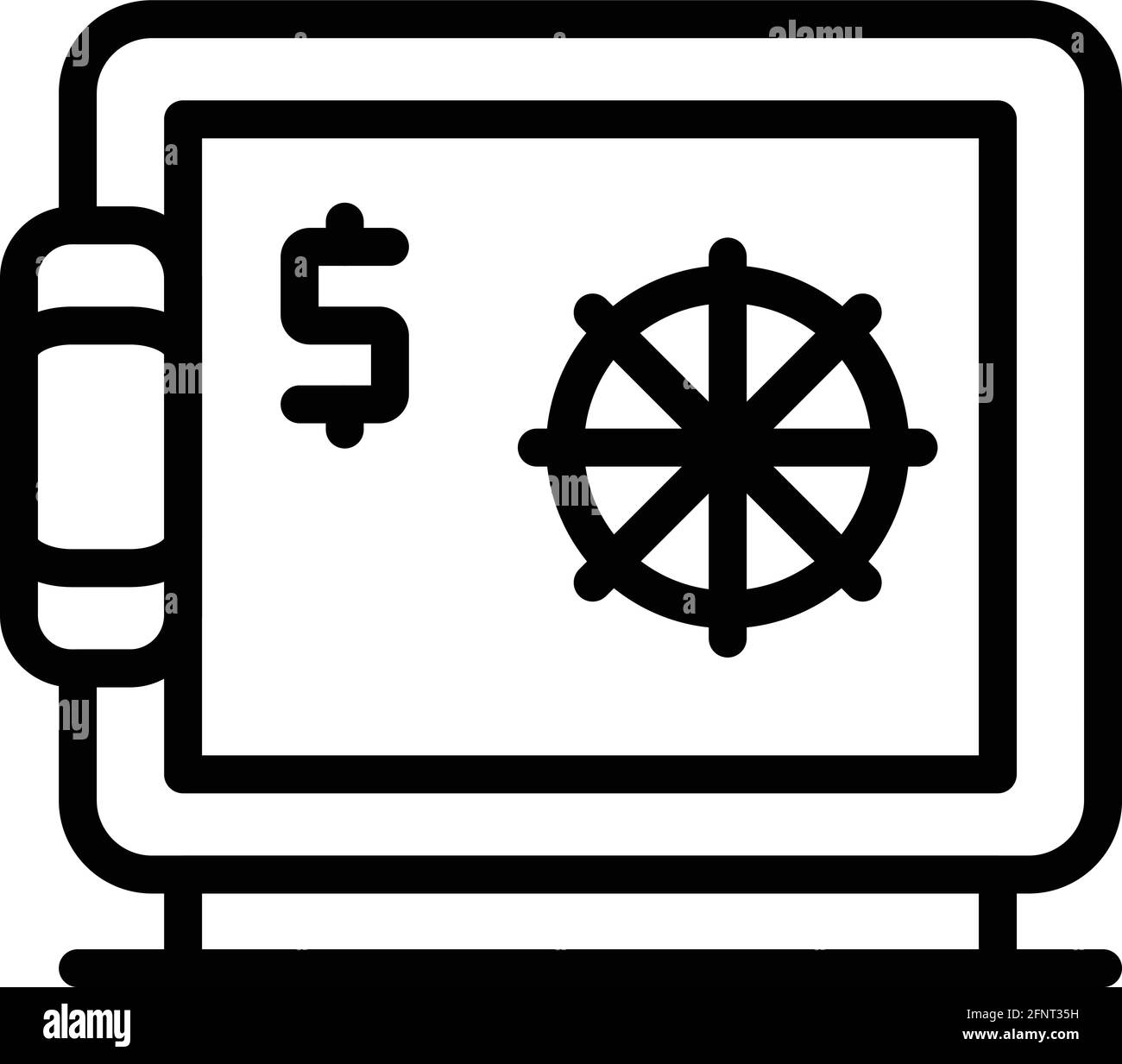 Safe box bank icon. Outline Safe box bank vector icon for web design ...