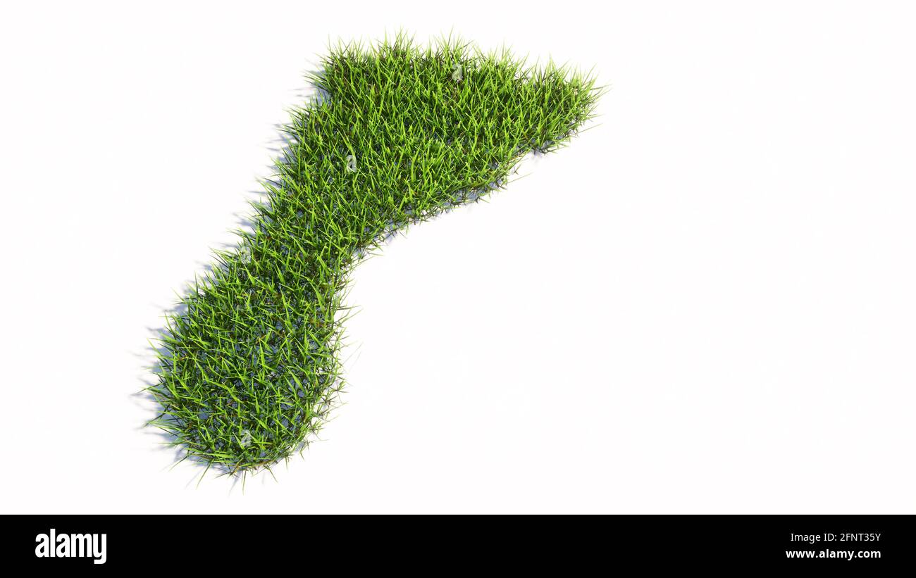 Green grass footsteps 3d illustration hi-res stock photography and ...