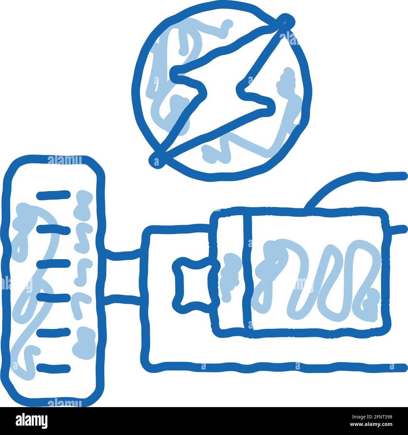 electro car engine doodle icon hand drawn illustration Stock Vector ...