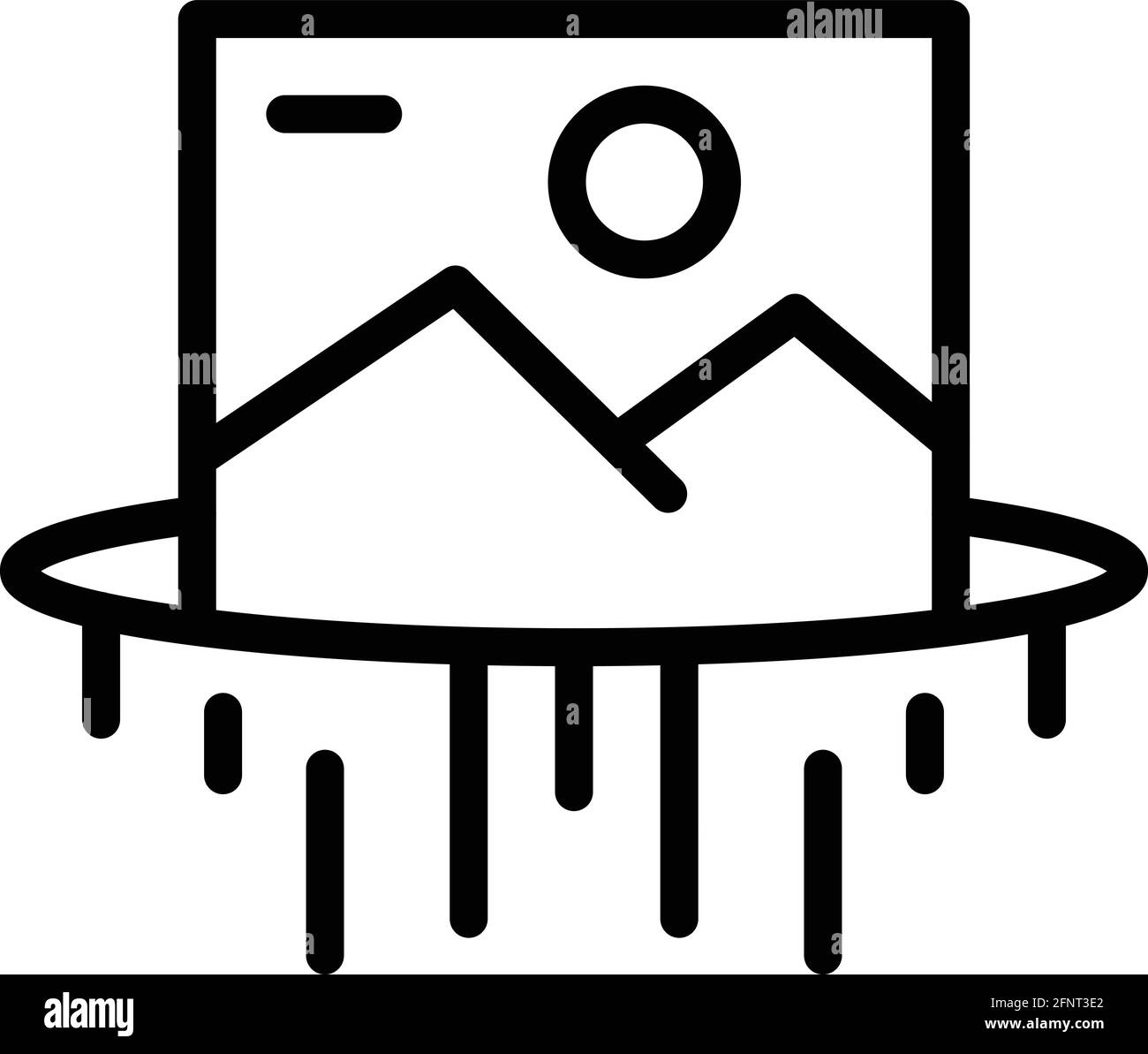 Virtual reality simulation icon. Outline Virtual reality simulation ...