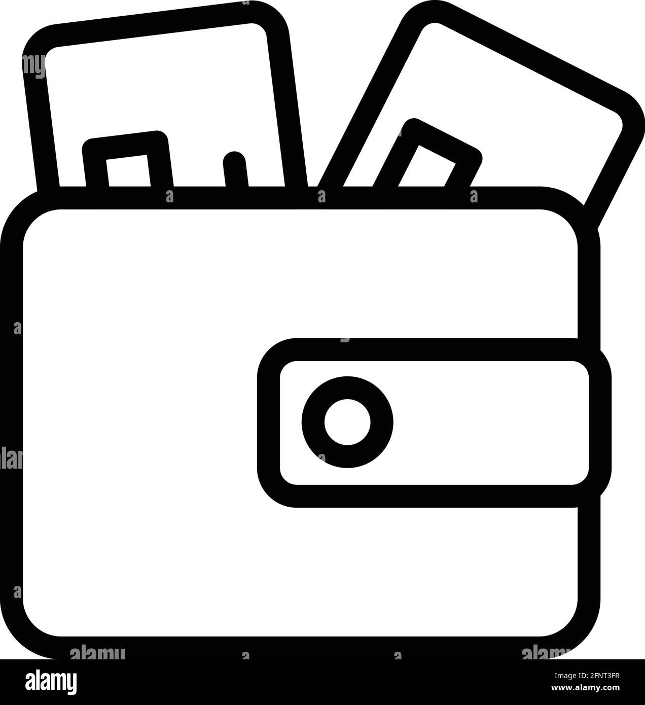 Money wallet icon. Outline Money wallet vector icon for web design ...