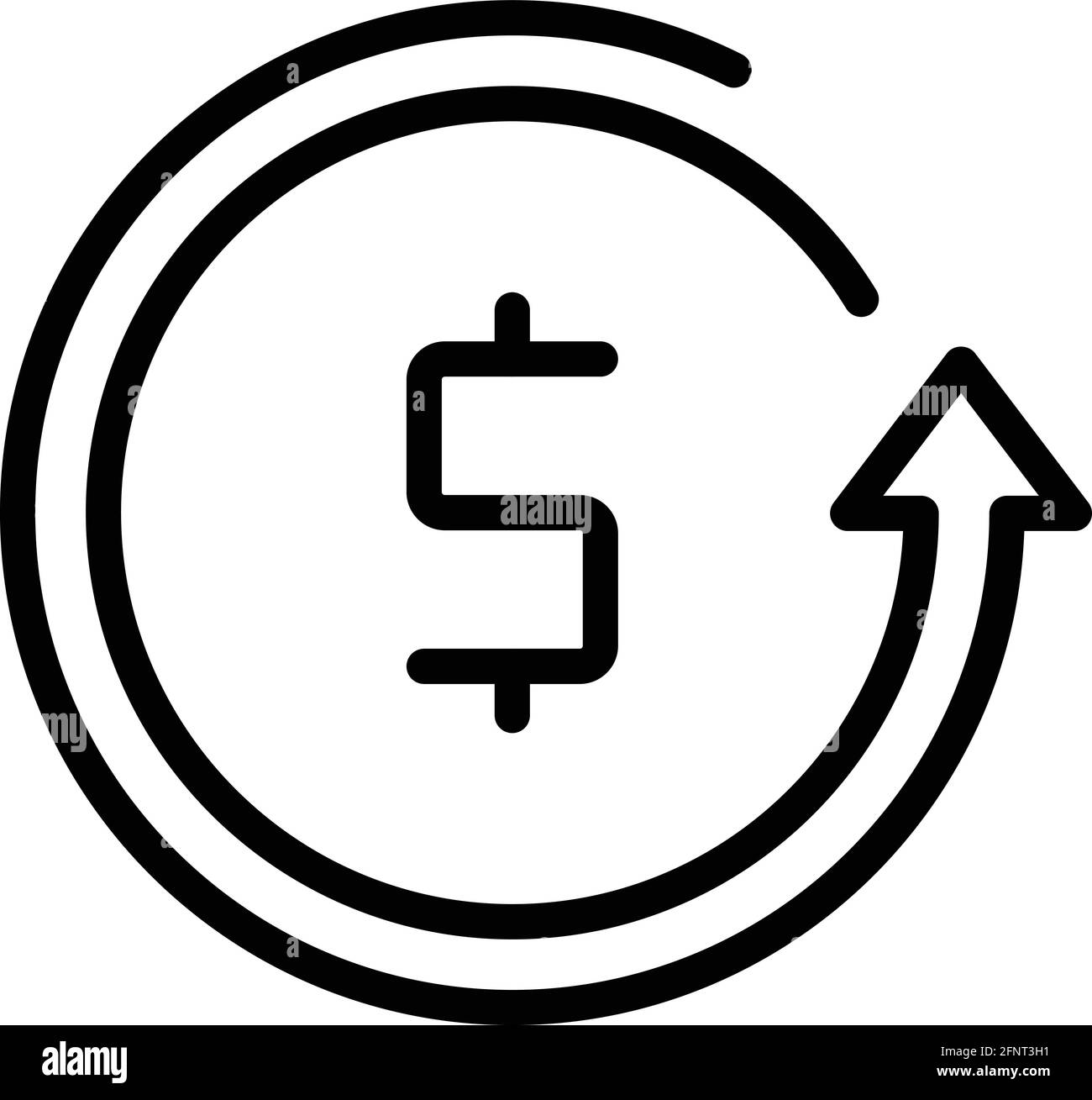 Usd currency icon. Outline Usd currency vector icon for web design ...