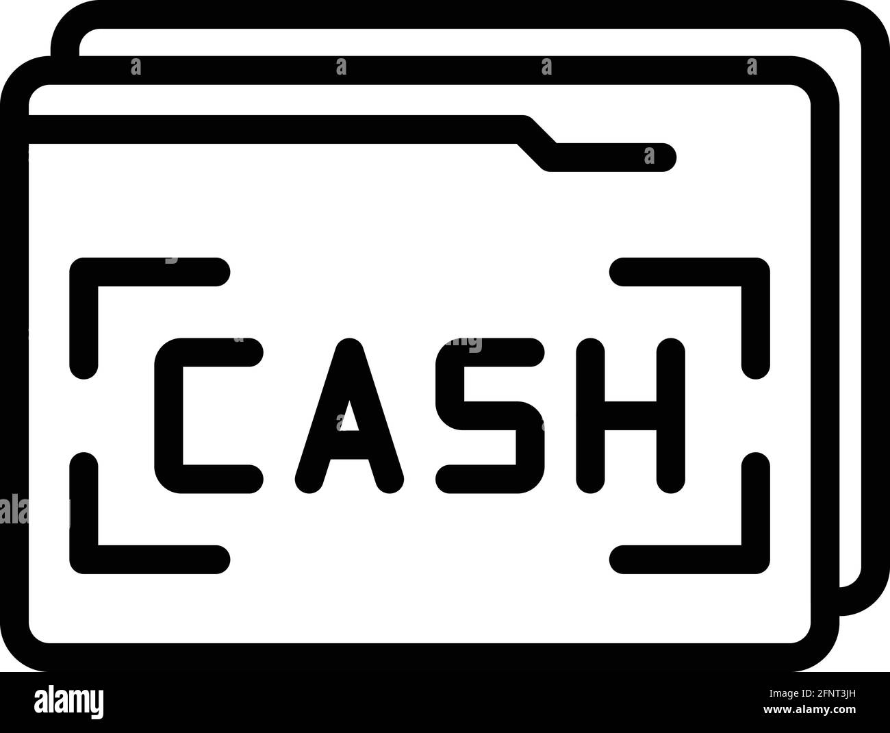 Pay cash icon. Outline Pay cash vector icon for web design isolated on ...