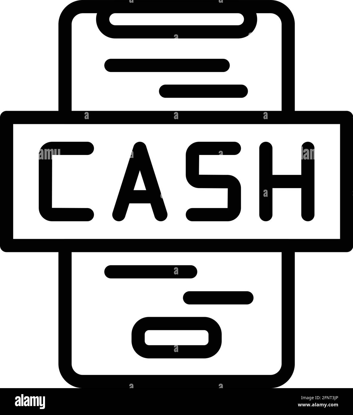 Phone cash icon. Outline Phone cash vector icon for web design isolated ...