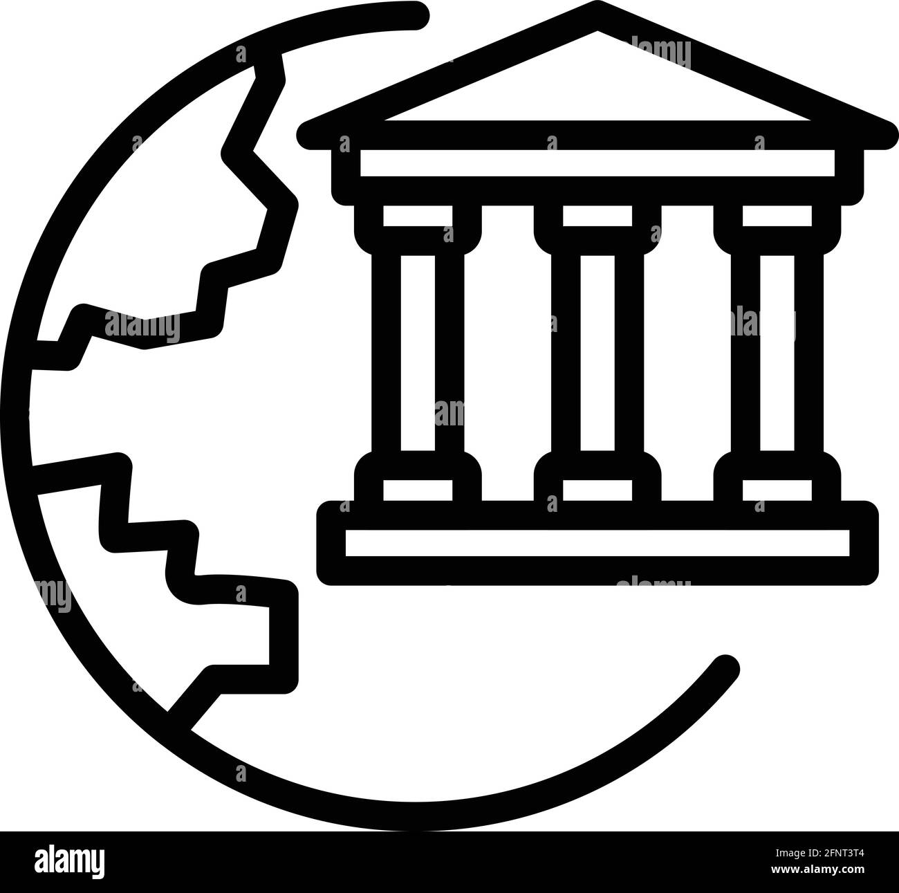 World banking icon. Outline World banking vector icon for web design ...