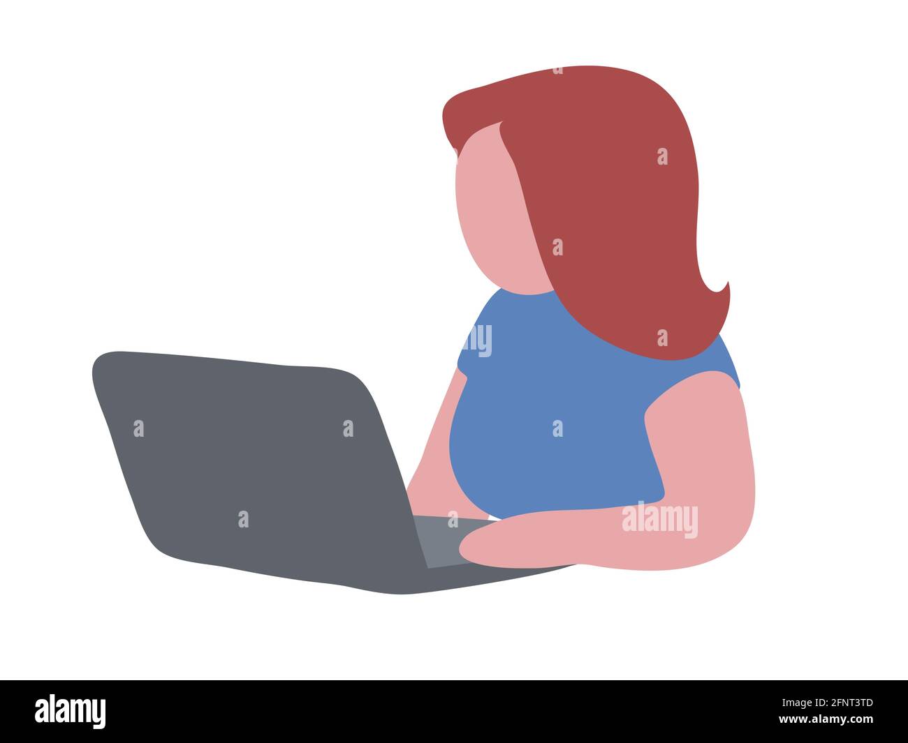 Working woman logo icon flat style illustration Stock Vector Image ...