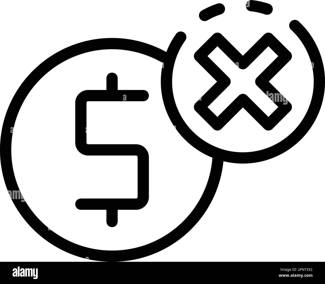Block cash icon. Outline Block cash vector icon for web design isolated ...