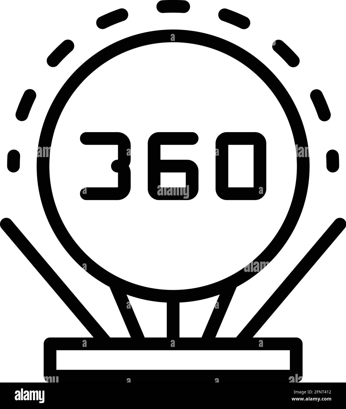 Ar icon. Outline Ar vector icon for web design isolated on white ...