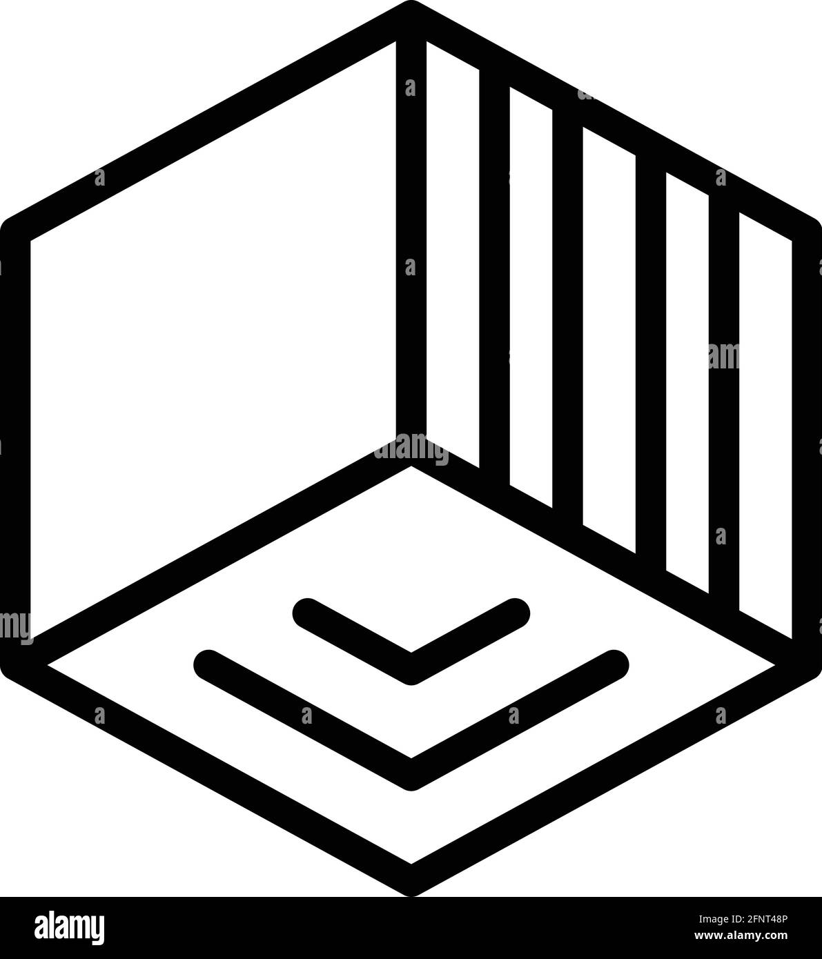 Vr cyberspace icon. Outline Vr cyberspace vector icon for web design ...