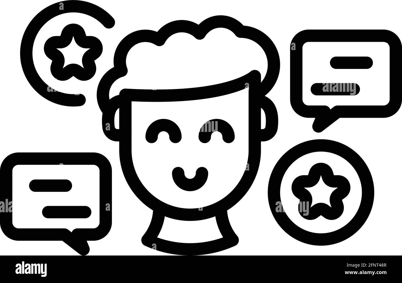 Vr user icon. Outline Vr user vector icon for web design isolated on ...