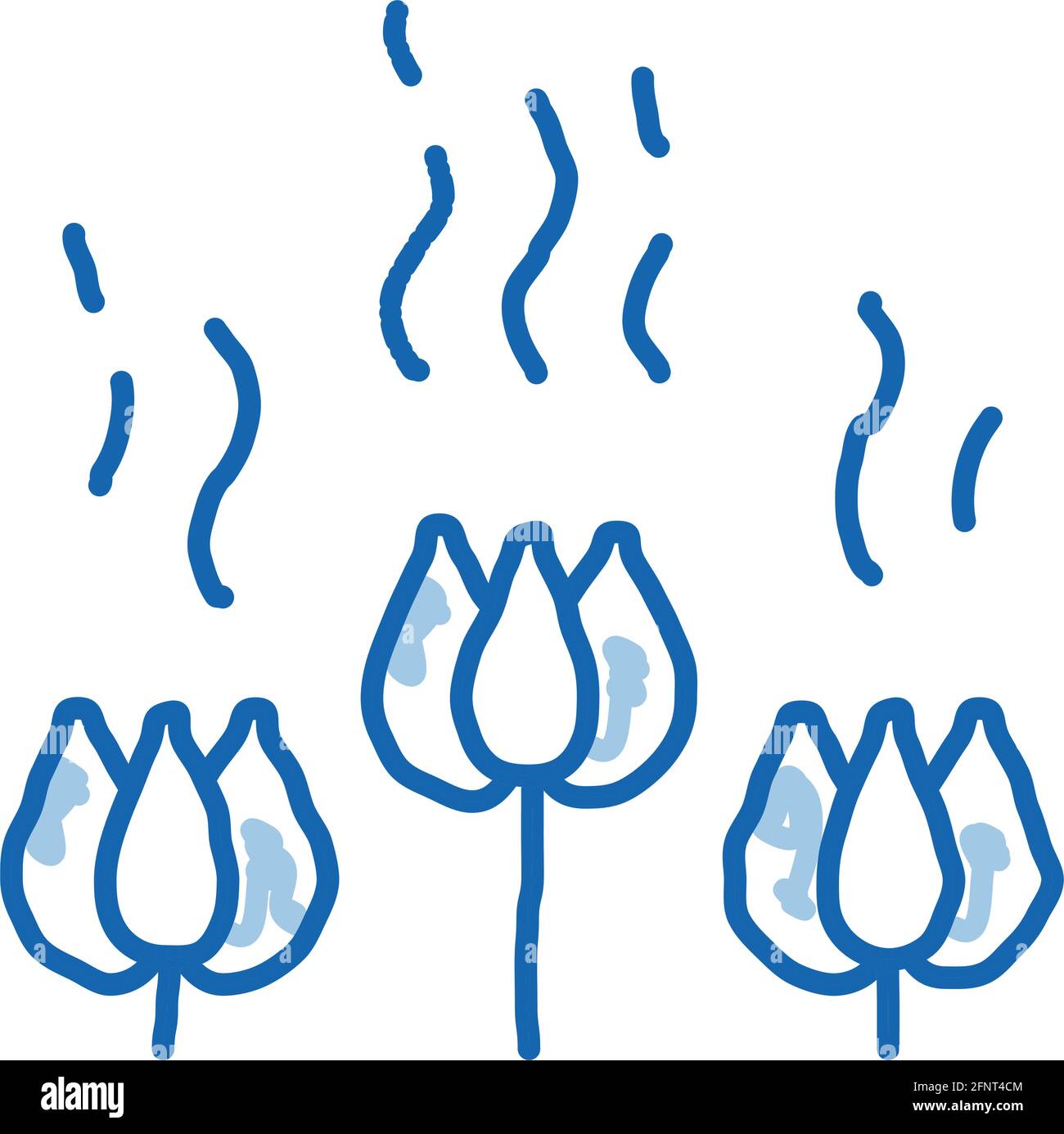 flower aromatic odor doodle icon hand drawn illustration Stock Vector ...