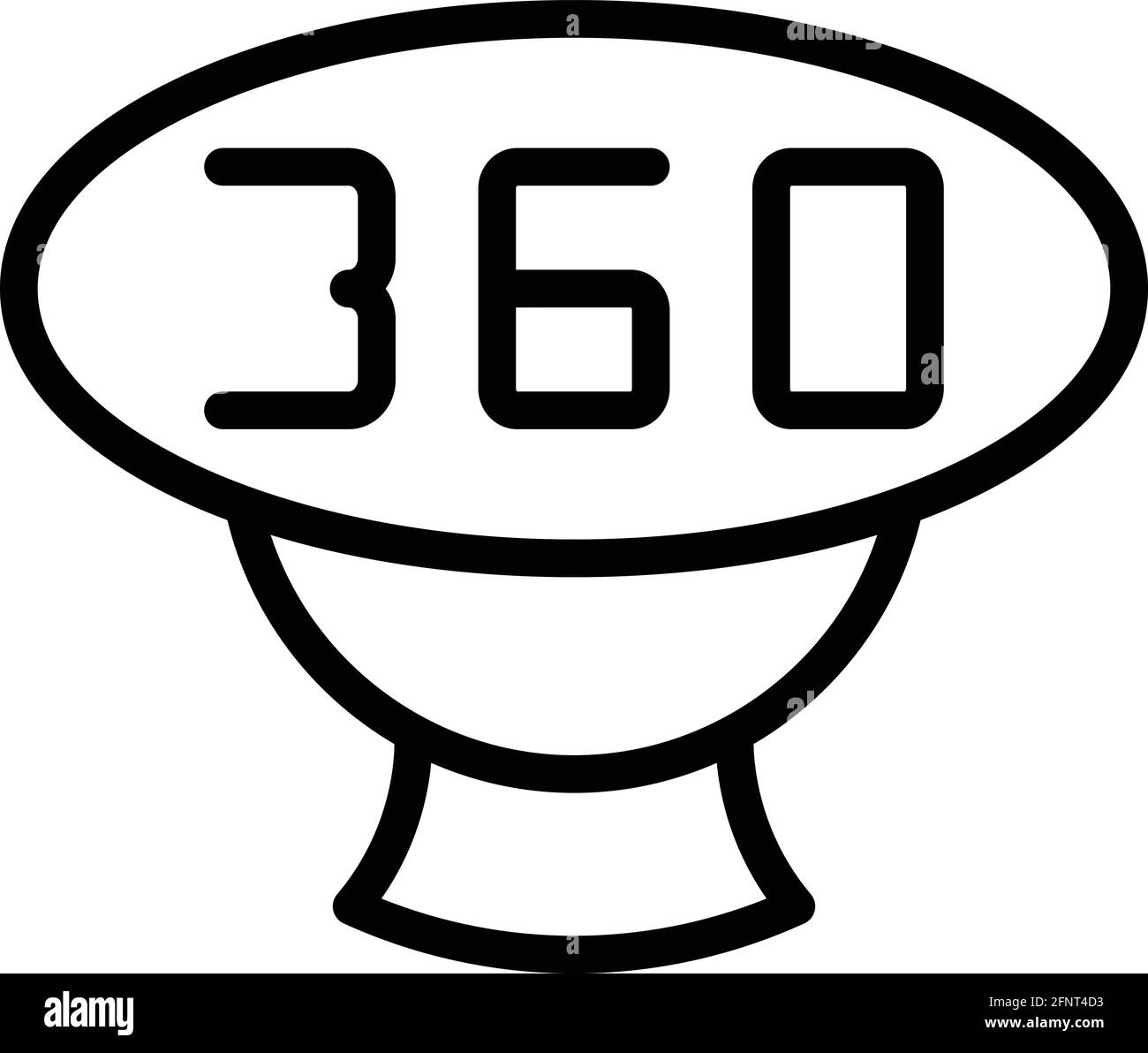 Vr tour icon. Outline Vr tour vector icon for web design isolated on ...