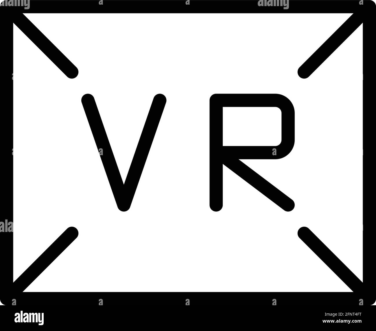 Vr angle icon. Outline Vr angle vector icon for web design isolated on ...