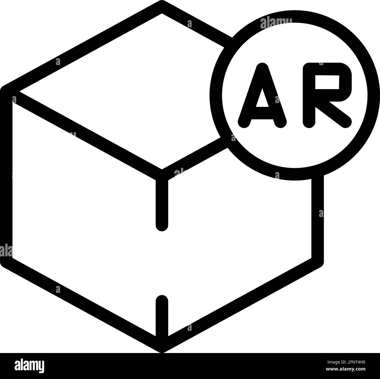 Ar projection icon. Outline Ar projection vector icon for web design ...