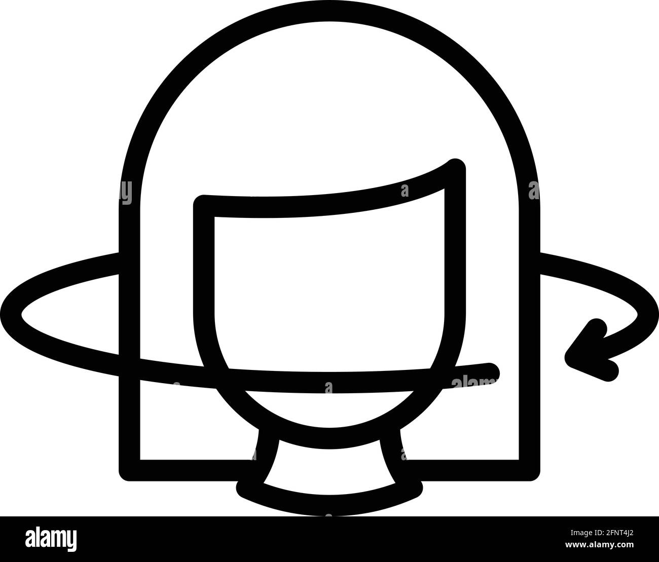 Data virtual reality icon. Outline Data virtual reality vector icon for ...