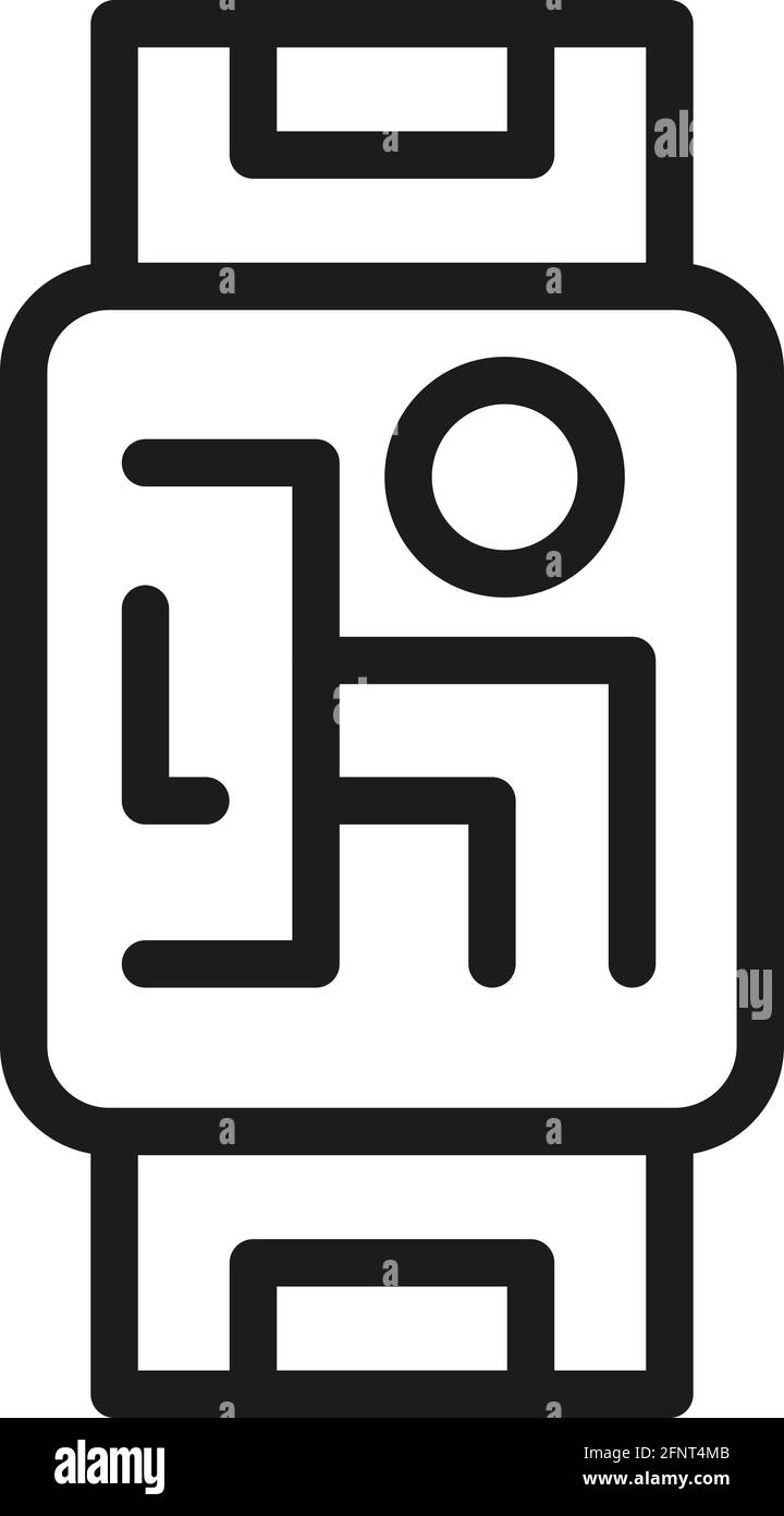 Steps tracker icon. Outline Steps tracker vector icon for web design ...