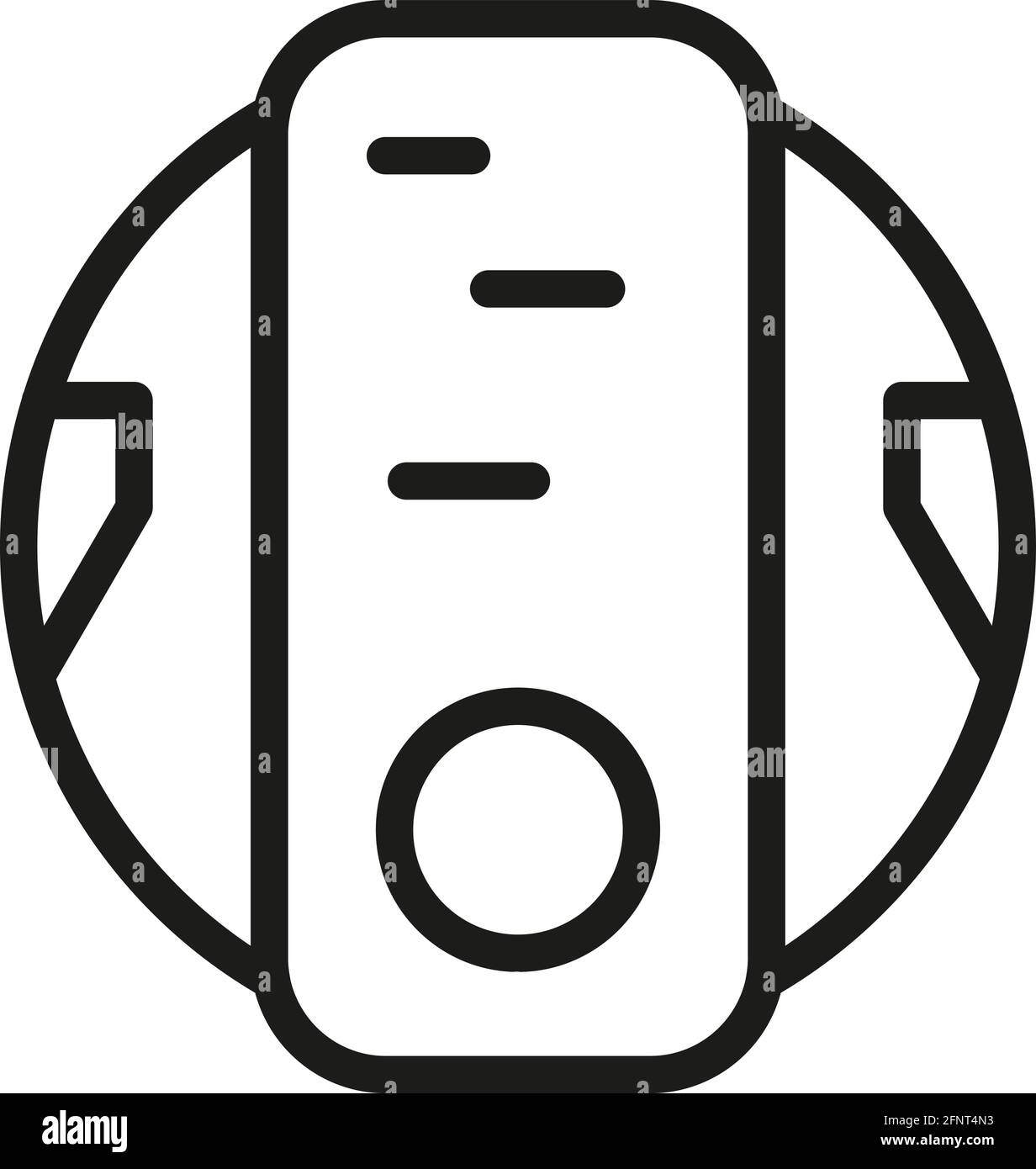 Hand tracker icon. Outline Hand tracker vector icon for web design ...