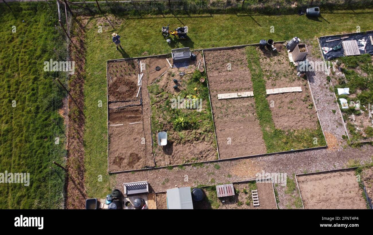 Aerial view fields grown hi-res stock photography and images - Alamy