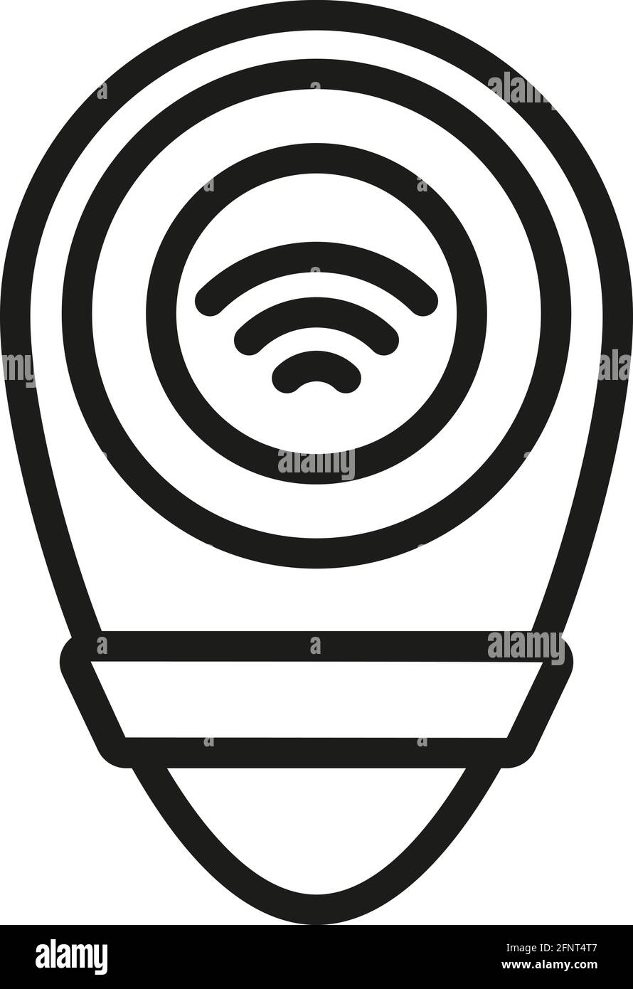 Wireless Tracker Icon Outline Wireless Tracker Vector Icon For Web