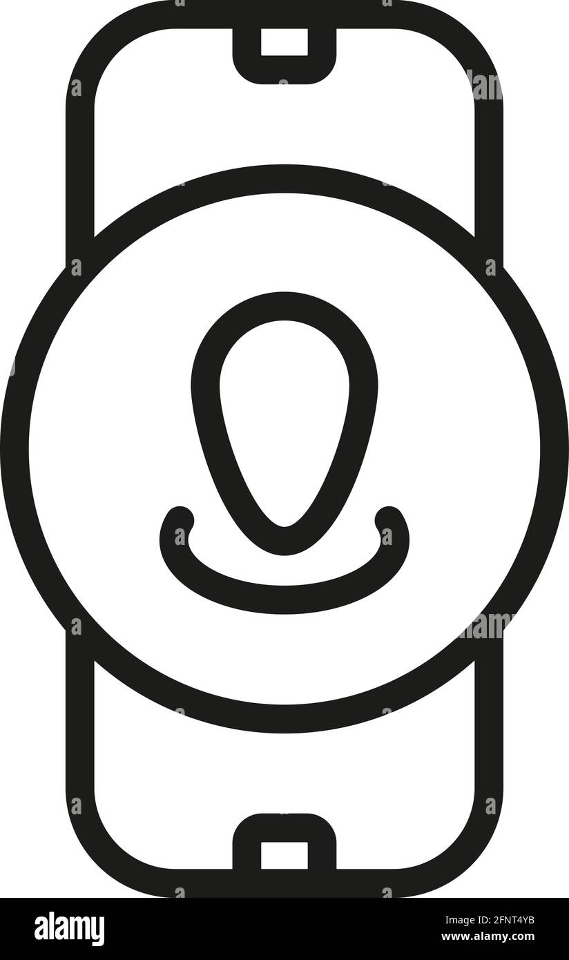 Tracker app icon. Outline Tracker app vector icon for web design ...