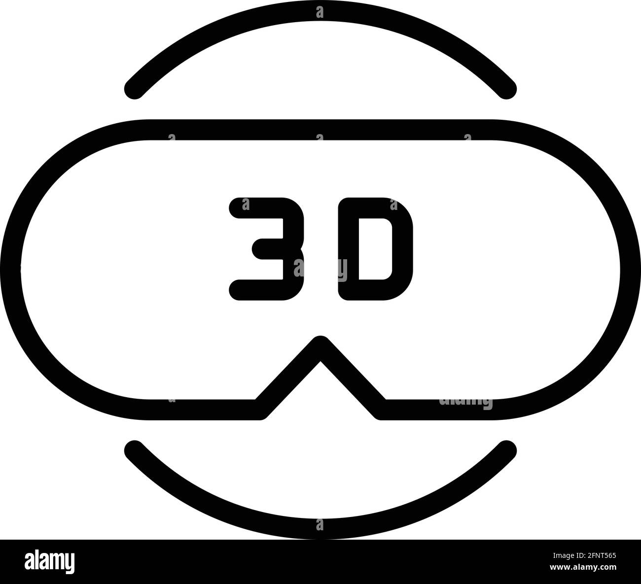 3d system icon. Outline 3d system vector icon for web design isolated ...