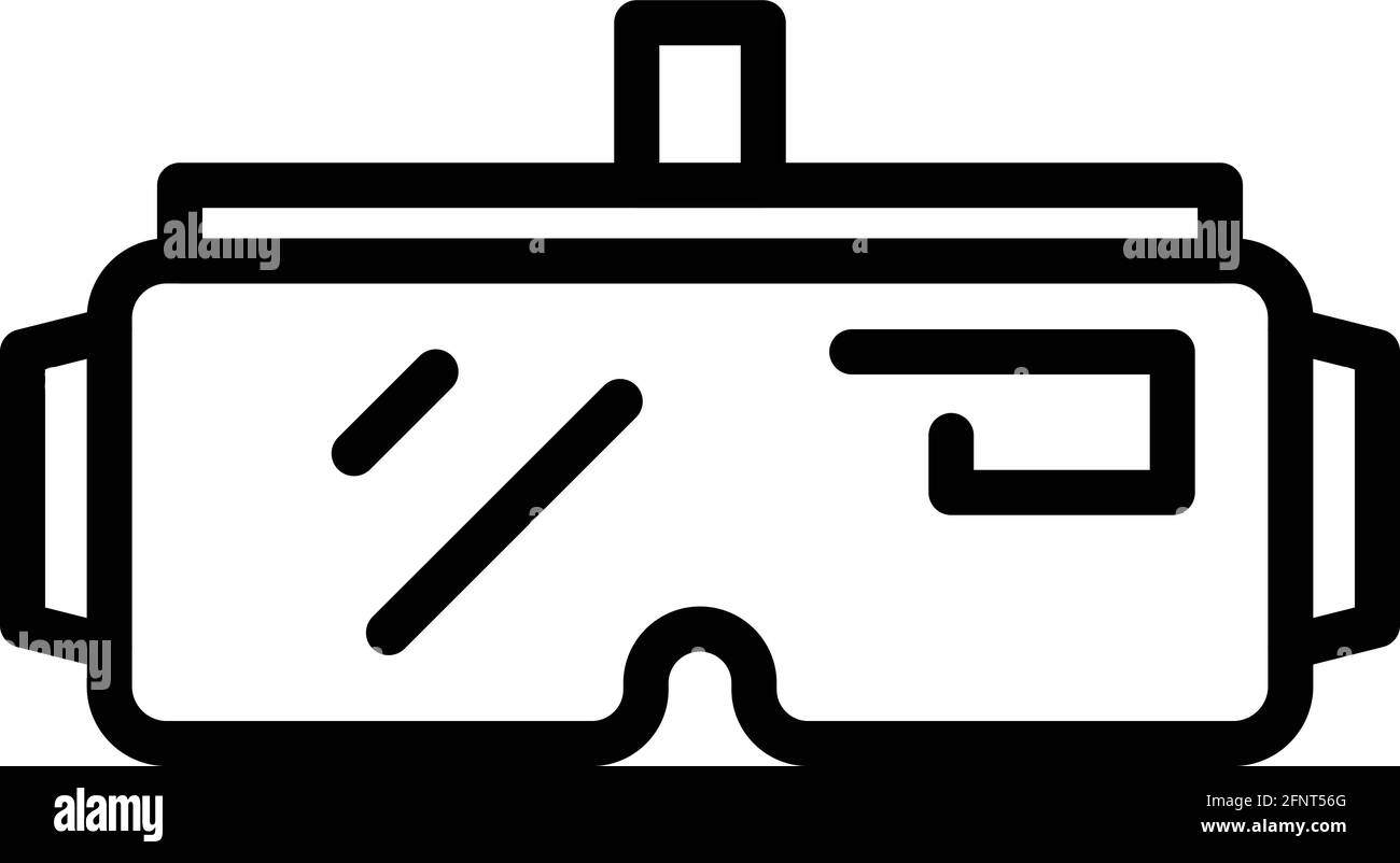 Goggles visual icon. Outline Goggles visual vector icon for web design ...