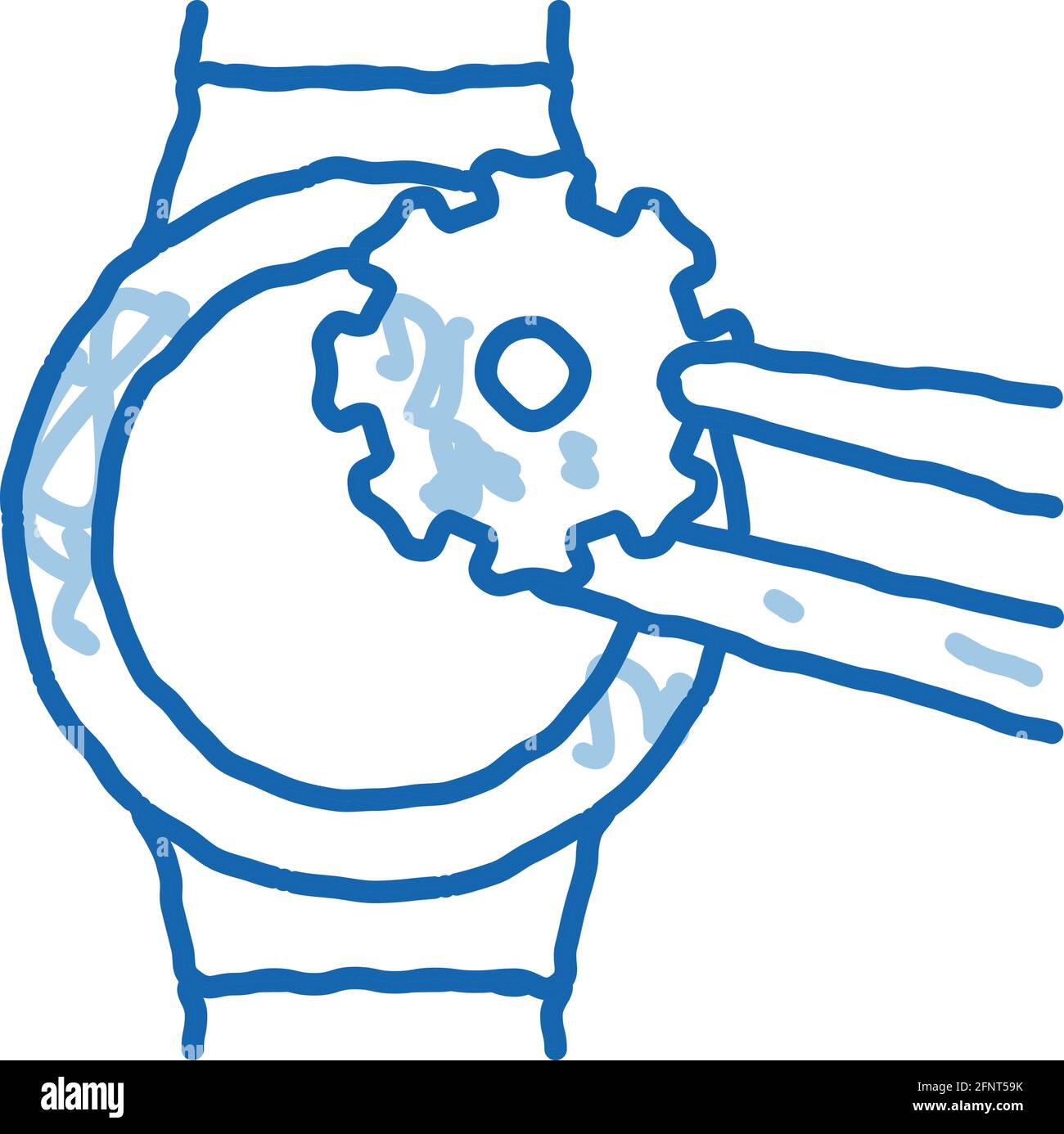 watch change gear doodle icon hand drawn illustration Stock Vector ...