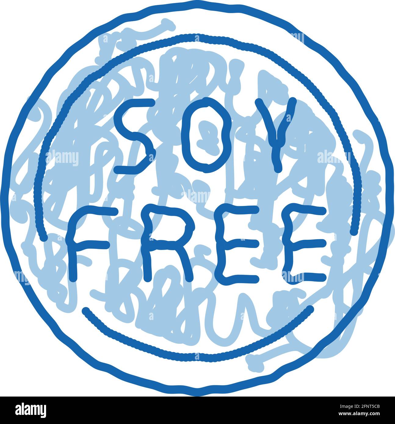 soy free sign doodle icon hand drawn illustration Stock Vector Image ...