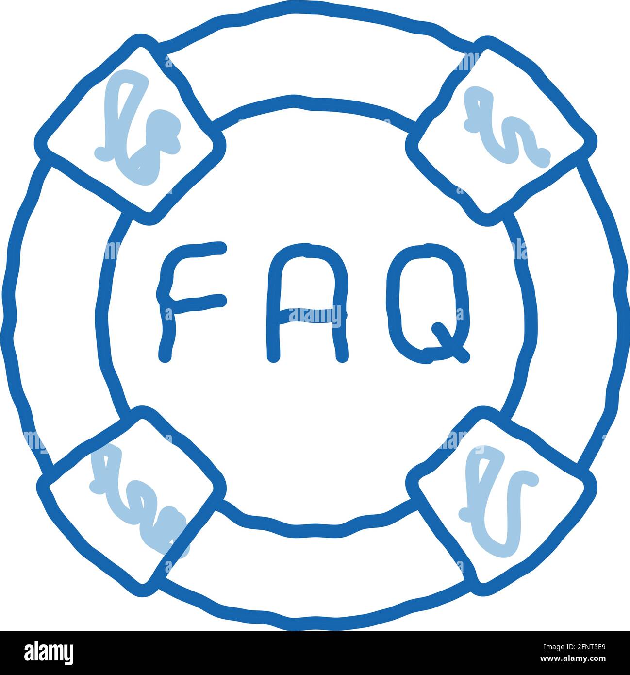 webshop faq doodle icon hand drawn illustration Stock Vector Image ...