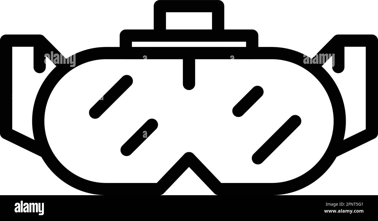 Goggles mask icon. Outline Goggles mask vector icon for web design ...