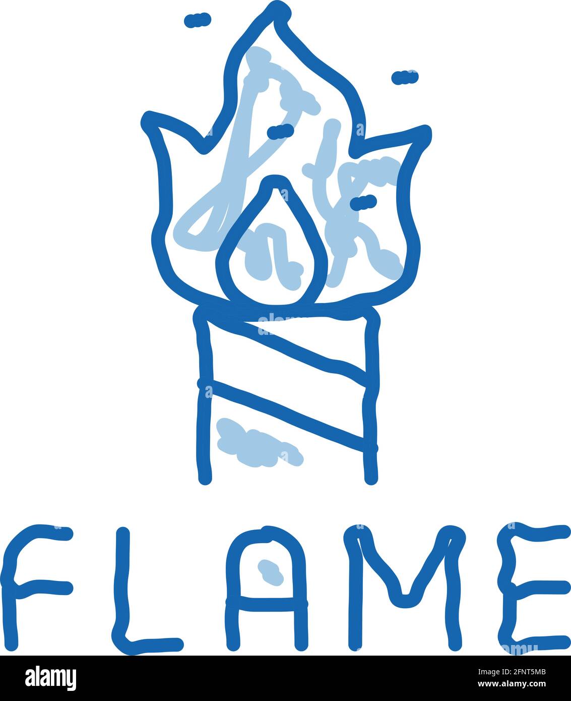 firework flame doodle icon hand drawn illustration Stock Vector Image ...