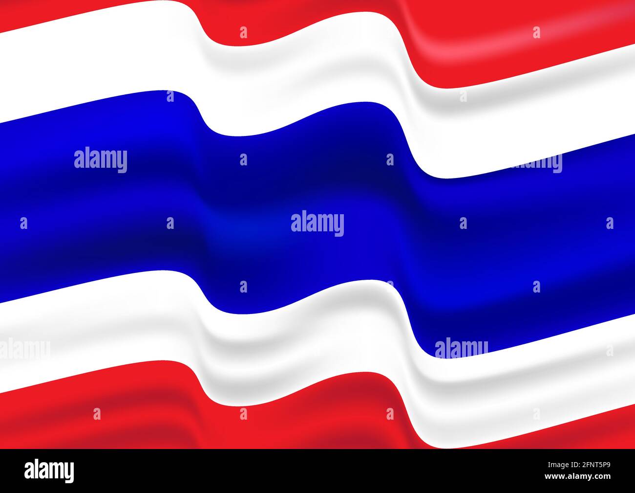 graphics image flag of Thailand with 3 colors red, white, blue for ...